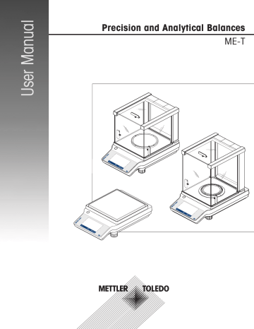 Mettler Toledo ME-T Technical Specifications | Manualzz