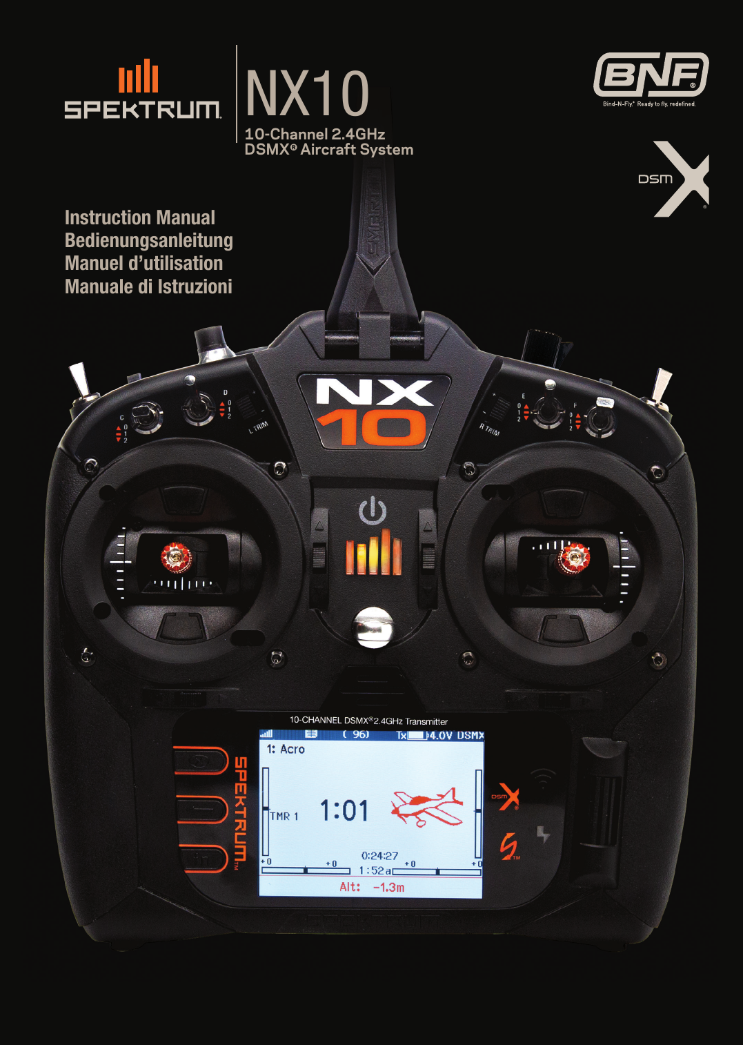 Spektrum NX10 10 Channel Transmitter Only Manuale utente | Manualzz