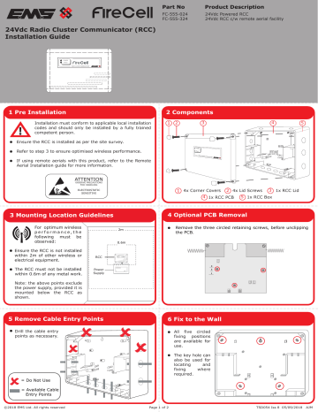 EMS FireCell 24V RCC Installation Guide | Manualzz