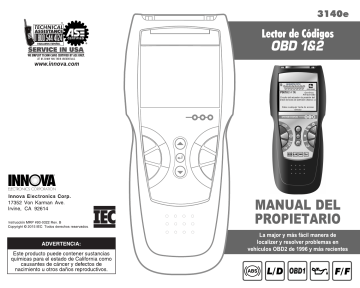 Innova 3140e OBD2&1 ScanTool Kit El manual del propietario | Manualzz