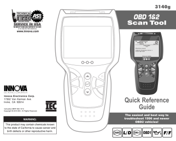 INNOVA 3140g OBD2&1 ScanTool Owner Manual | Manualzz