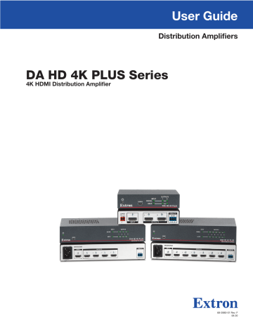Extron DA HD 4K PLUS Series User guide | Manualzz