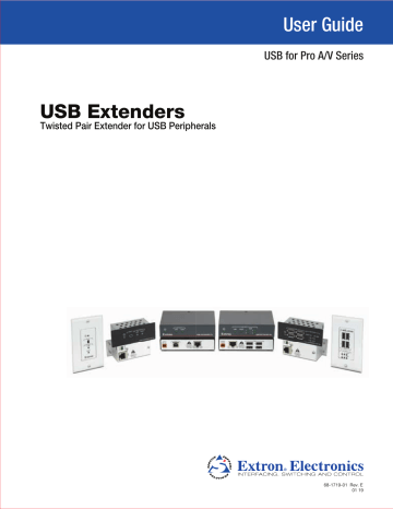 Extron USB Extender Series User manual | Manualzz