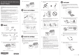Epson WorkForce Pro WF-4834 - installation Guide, User's Guide ...