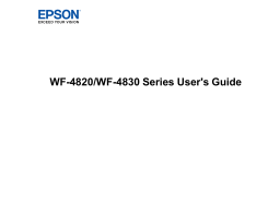 Epson WorkForce Pro WF-4834 - installation Guide, User's Guide ...
