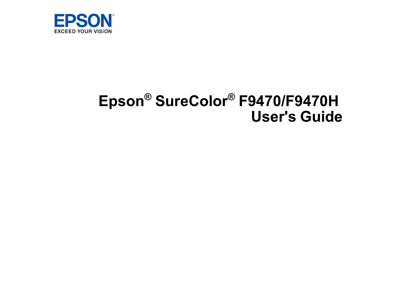 Epson SureColor F9470H User's Guide | Manualzz