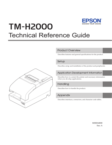 Epson TM-H2000 Technical Reference | Manualzz