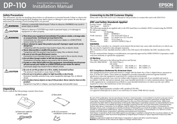 Epson DM-D110 Series Installation Guide | Manualzz