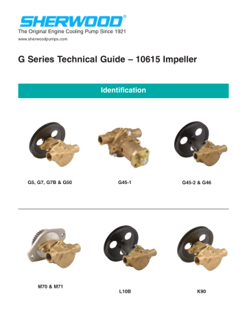 Sherwood 10615 Impeller G Series Technical Guide | Manualzz