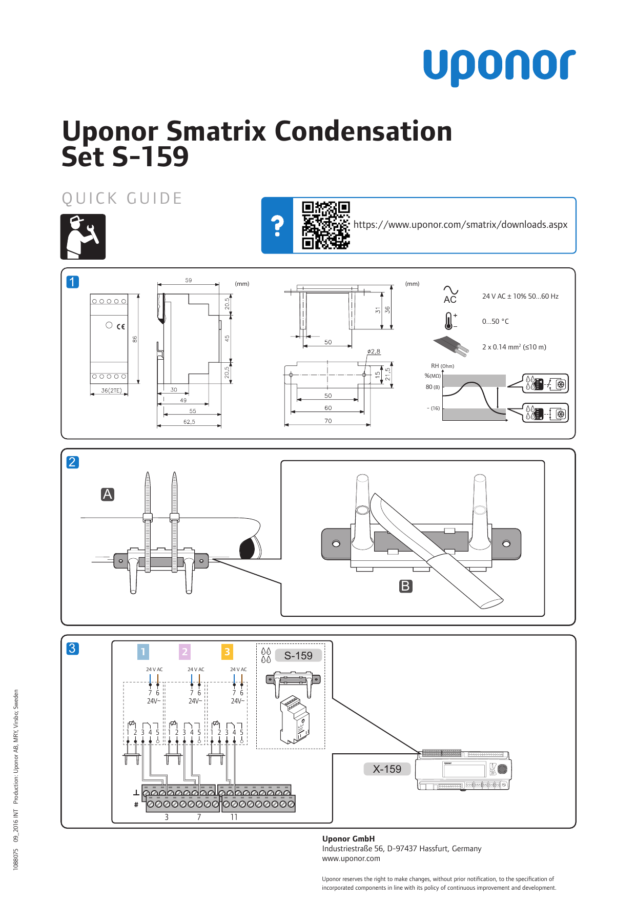 Uponor Smatrix Move PRO Condensation set Quick start guide | Manualzz
