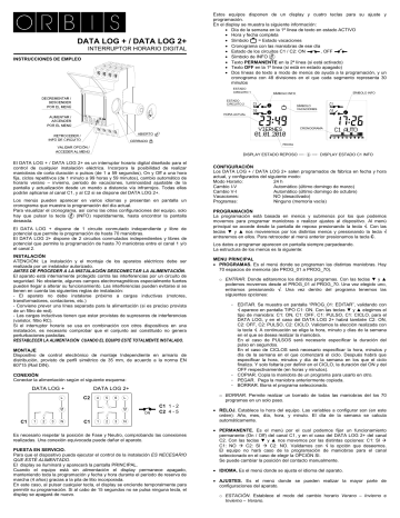 Orbis DATA LOG 2 plus Owner Manual | Manualzz