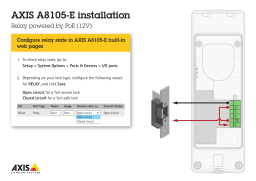 Axis A8105-E - Product Manual, Data Sheet, Installation manual