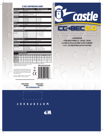 Castle Creations CC BEC 2.0 Quick Start Manual | Manualzz