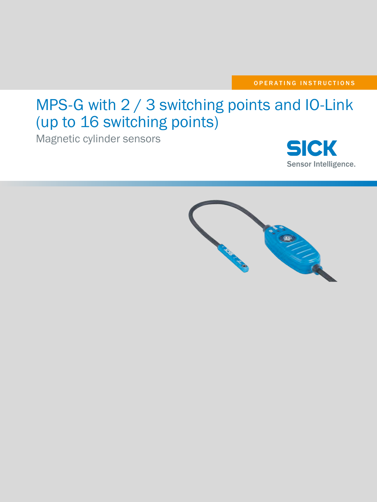 Sick MPS-G Operating instructions | Manualzz
