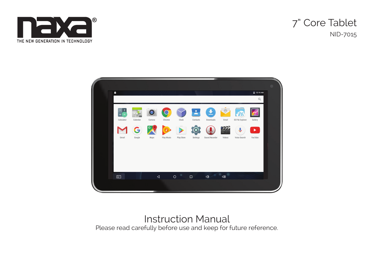 Naxa NID-7015 7″ Core Tablet Owner Manual | Manualzz