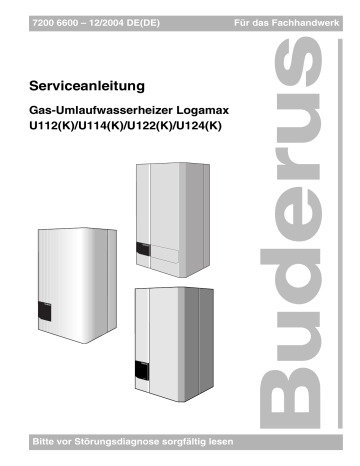 Buderus Logamax U122 Bedienungsanleitung | Manualzz