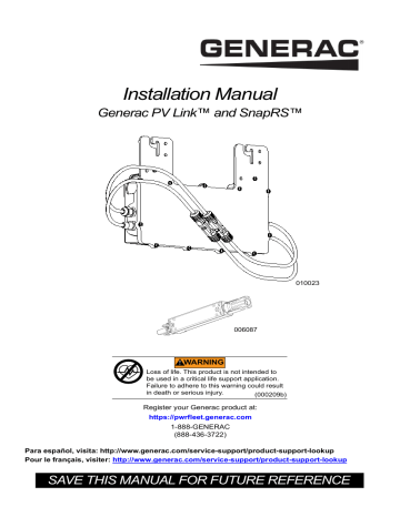 Generac PV Link APKE00010 Clean Energy Solution Manual | Manualzz