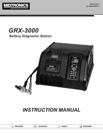 Midtronics GRX-3000 Instruction manual | Manualzz