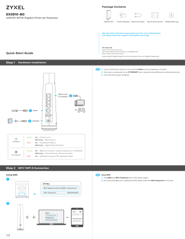 ZyXEL EX3510-B0 Quick Start Guide - Download Manual & Learn More | Manualzz