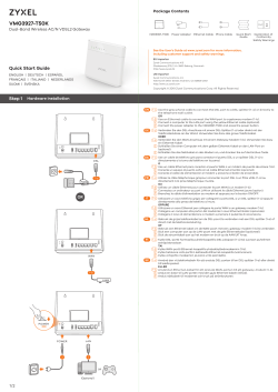 ZyXEL VMG3927-T50K - Quick start Guide, User's Guide | manualzz.com