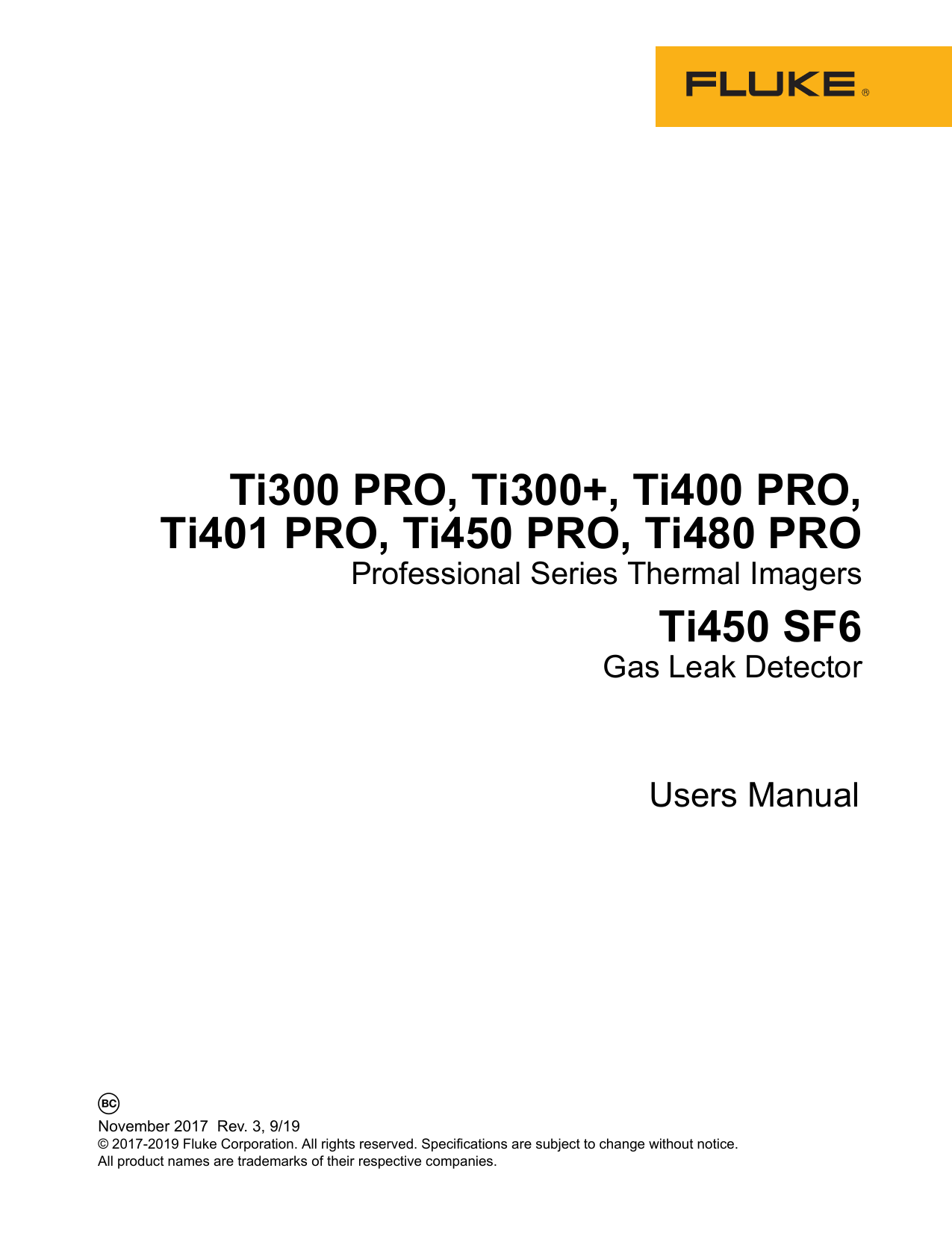 Fluke Ti480 PRO Infrared Camera Manual | Manualzz