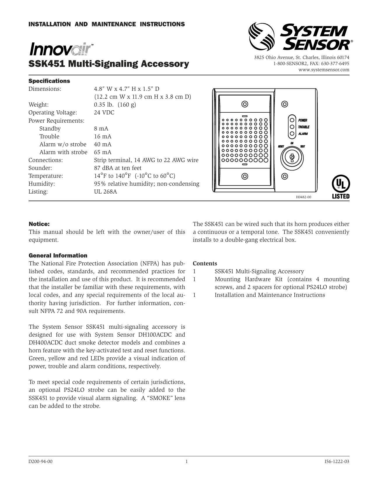 Unbranded Smoke Detector - Multi Signaling Accessory Installation ...