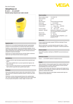 Vega VEGAPULS 31 - Operating instructions, Product information ...