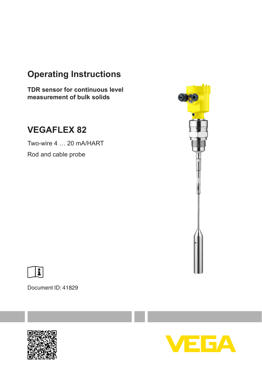Vega VEGAFLEX 82 TDR sensor for continuous level measurement of bulk ...