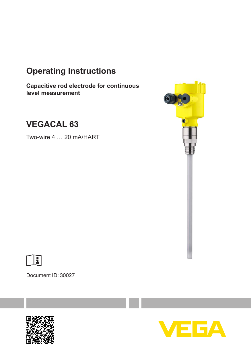 Vega VEGACAL 63 Capacitive rod probe for continuous level measurement ...