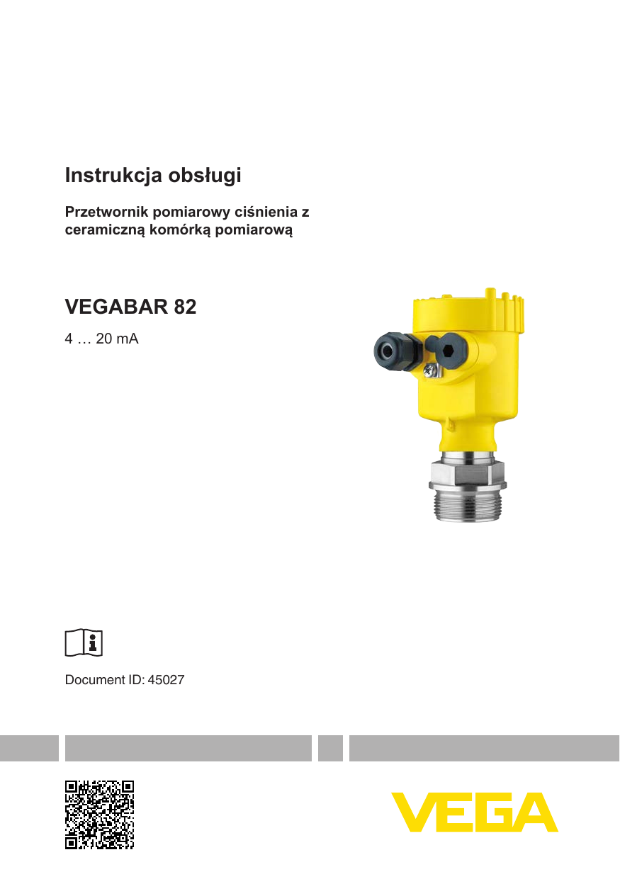 Vega VEGABAR 82 Pressure transmitter with ceramic measuring cell ...