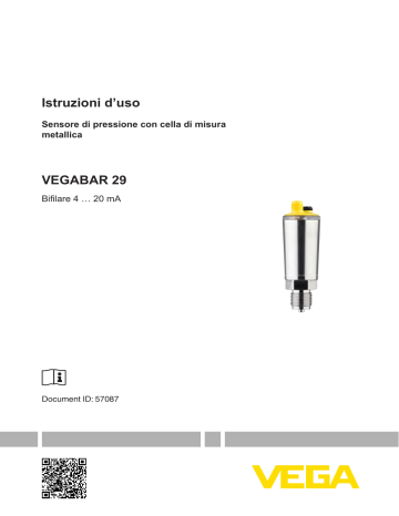 Vega VEGABAR 29 Pressure sensor with switching function Istruzioni per ...