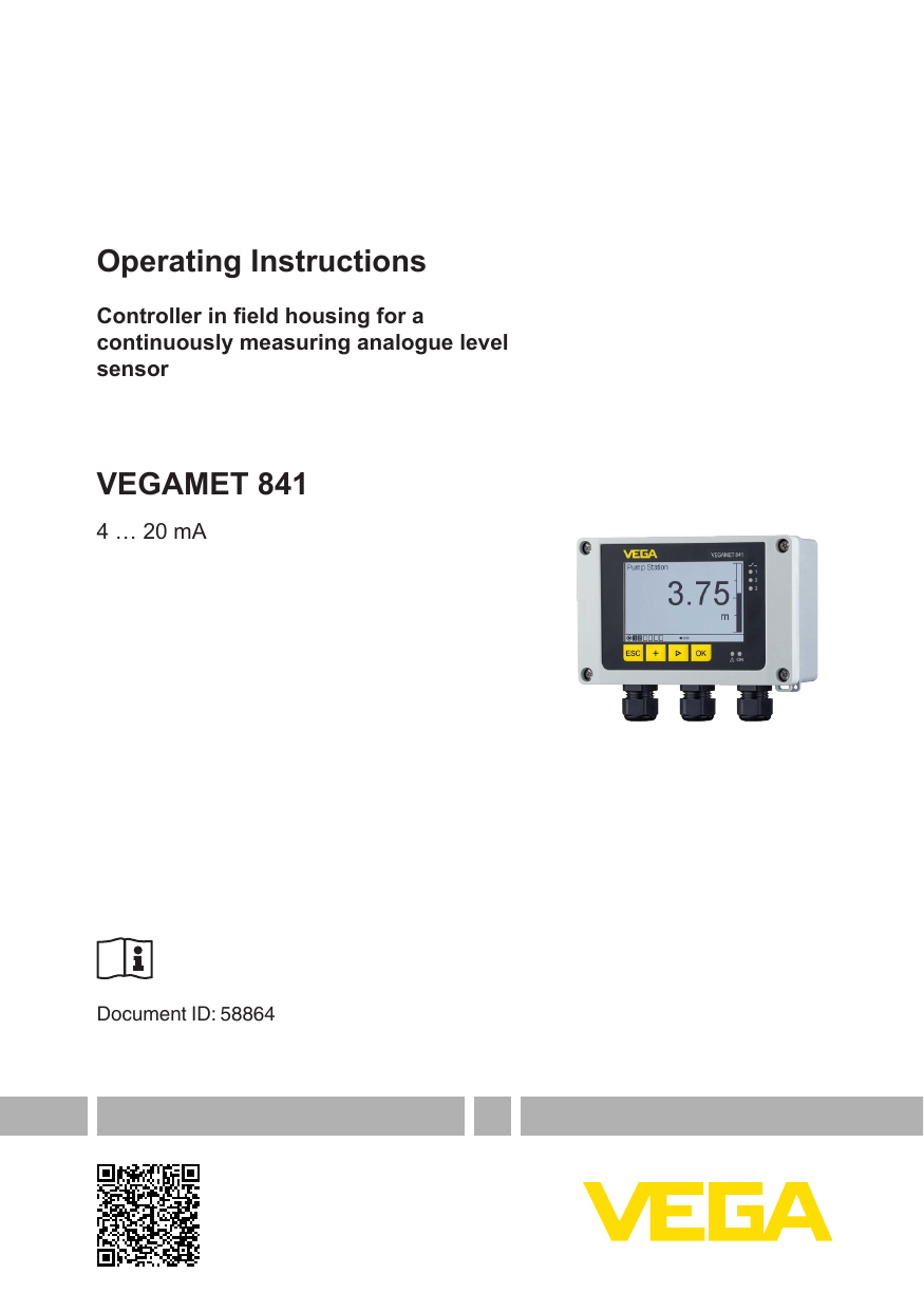 Vega VEGAMET 841 Robust controller and display instrument for level ...