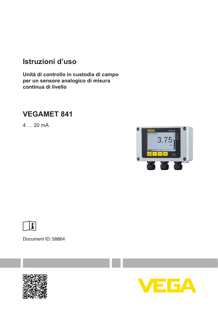 Vega VEGAMET 841 Robust controller and display instrument for level ...