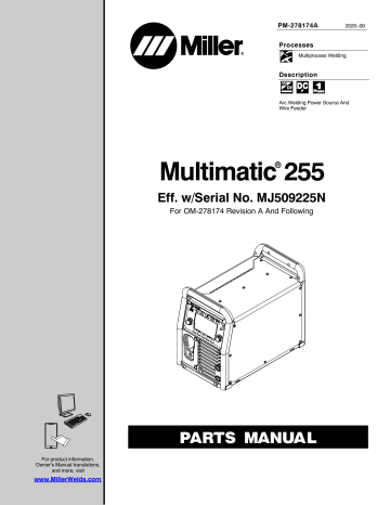Miller MULTIMATIC 255 Part Manual | Manualzz
