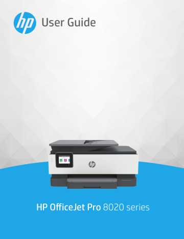 HP OfficeJet Pro 8020 All-in-One Printer series User Guide | Manualzz