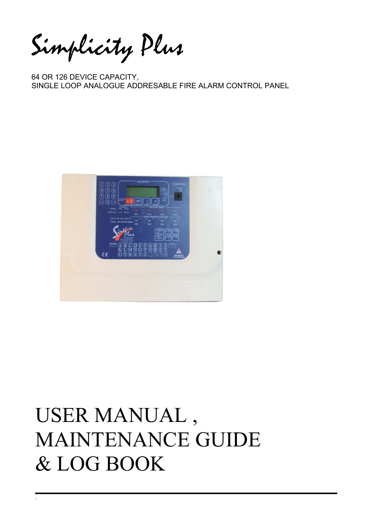 Zeta SP-126 Simplicity Plus 64 & 126 Fire Alarm Panel User Manual ...