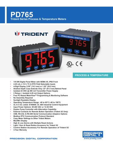 Precision Digital PD765 Datasheet | Manualzz