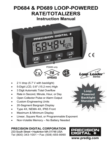 Precision Digital PD684 Instruction Manual | Manualzz