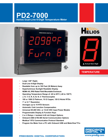 Precision Digital PD2-7000 Datasheet | Manualzz