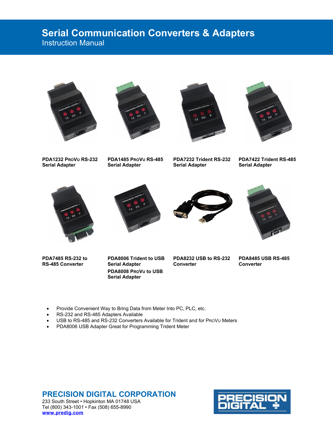 Precision Digital Serial Communication Converters & Adapters ...