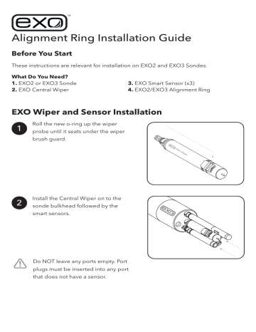 YSI EXO Alignment Ring Installation Guide | Manualzz