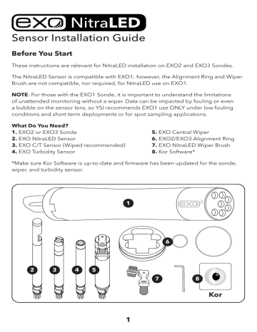YSI EXO NitraLED Sensor Installation Guide | Manualzz