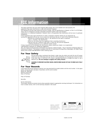 RCA RP8075RS Tabletop Audio System Owner's Manual | Manualzz