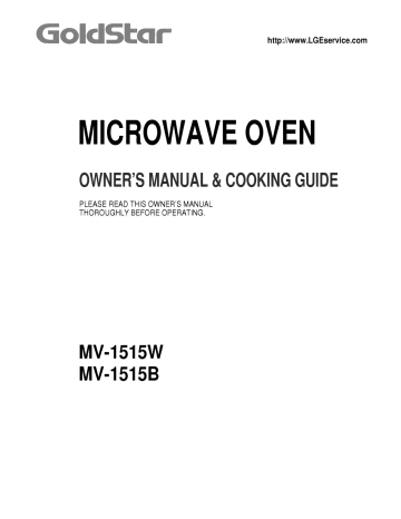 Goldstar MV-1515B Microwave Owner's Manual | Manualzz
