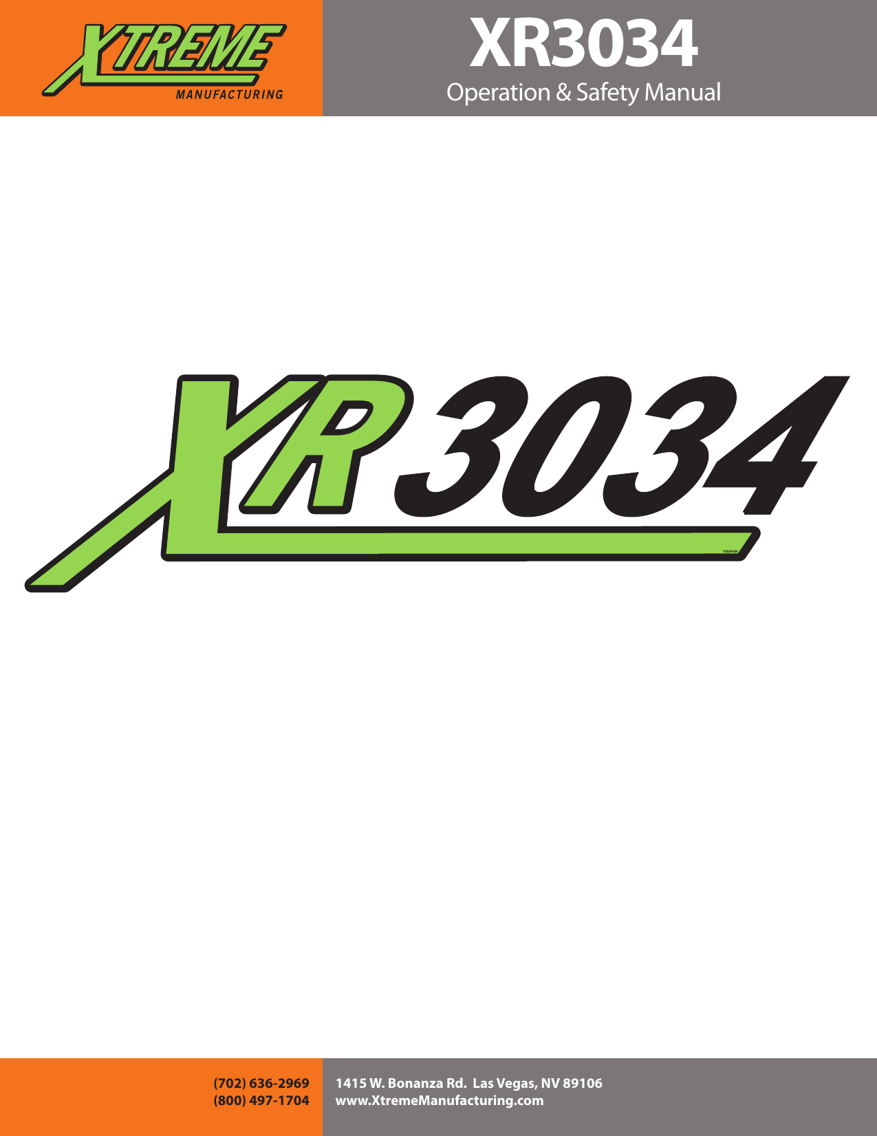 Xtreme XR3034 Operation Manual | Manualzz