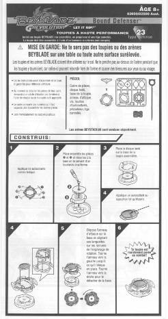 Beyblade Grevolution Bound Defenser 23 Instructions | Manualzz
