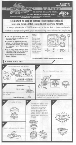 Beyblade Grevolution Torch Pegasus A109 Instructions | Manualzz