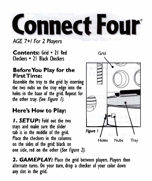 Hasbro Connect Four Travel 04129 2006 Operating instructions | Manualzz