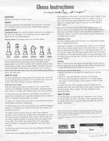 Hasbro Chess Instructions | Manualzz
