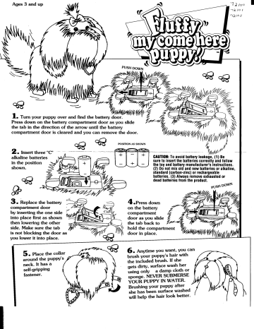 Hasbro Fluffy-My Come Here Puppy Instructions | Manualzz